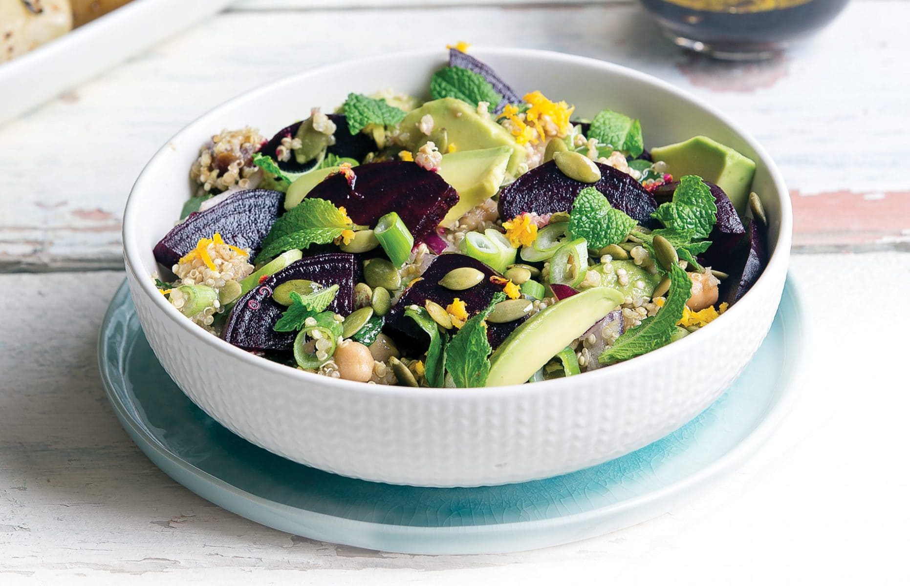Beetroot, avocado and pumpkin seed quinoa salad - Healthy Food Guide