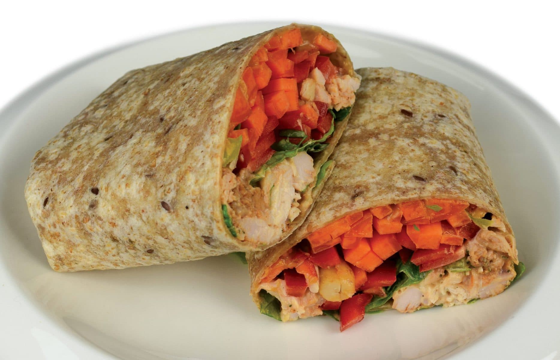 Chicken satay wrap - Healthy Food Guide