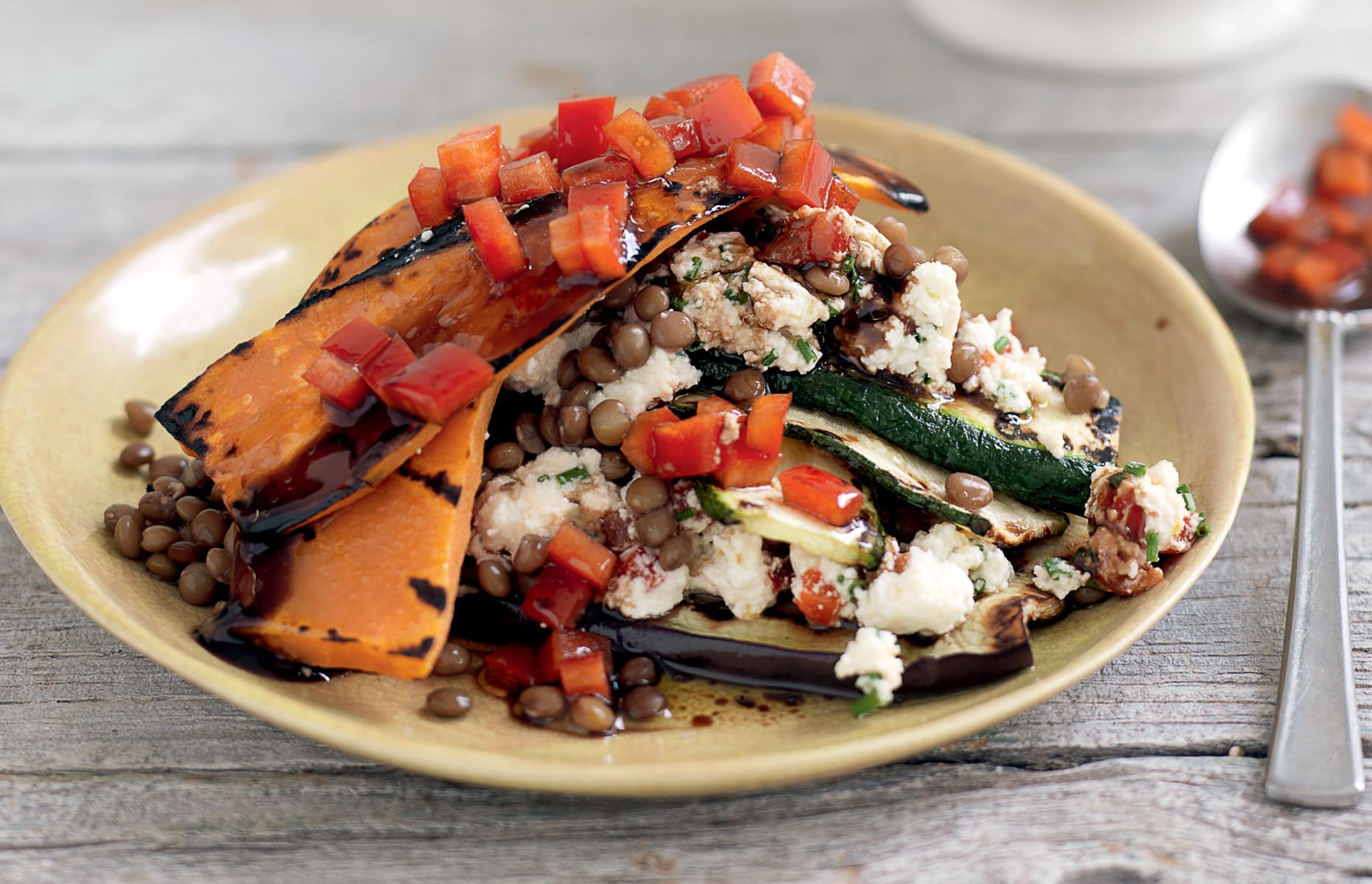 Grilled vege stack - Healthy Food Guide
