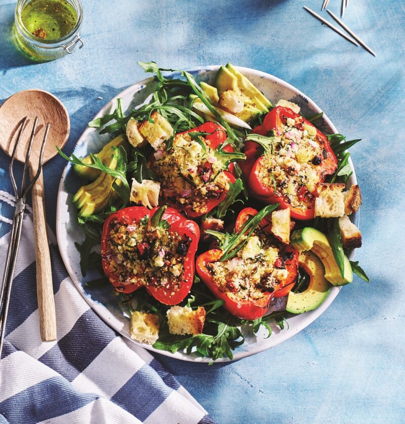 Garlic-stuffed capsicums - Healthy Food Guide