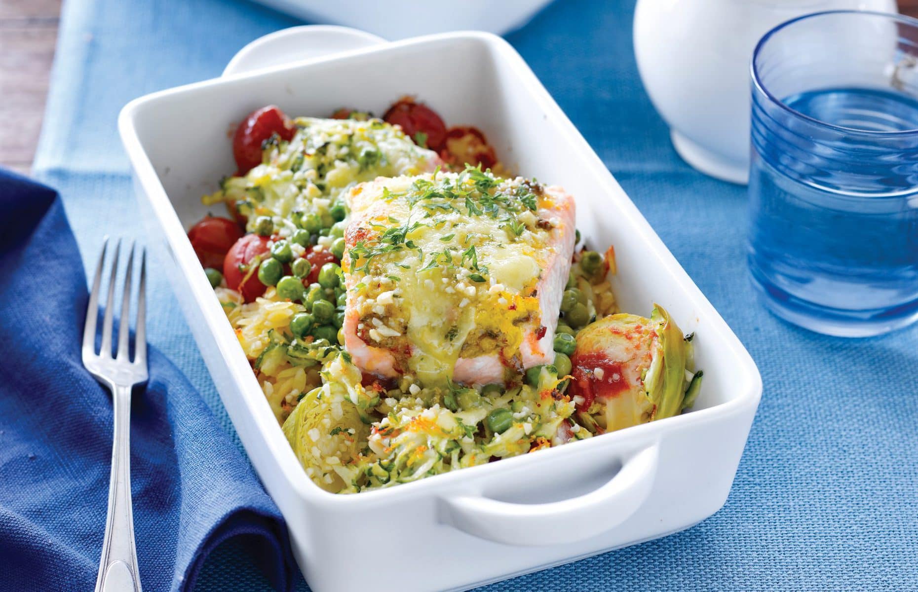 Salmon and risoni pasta bake - Healthy Food Guide