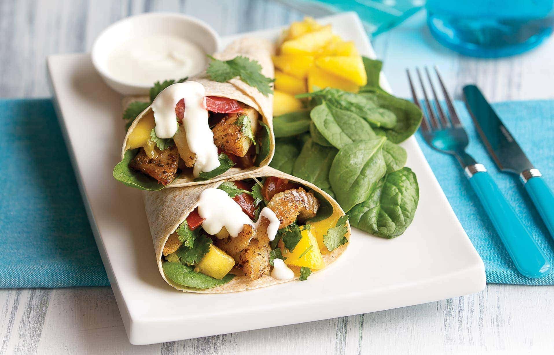 Spicy fish fajitas - Healthy Food Guide