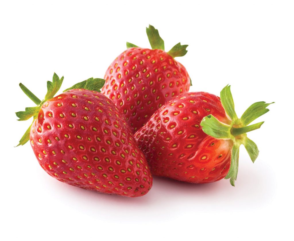 In season late spring: New potatoes and Aromas strawberries - Healthy ...