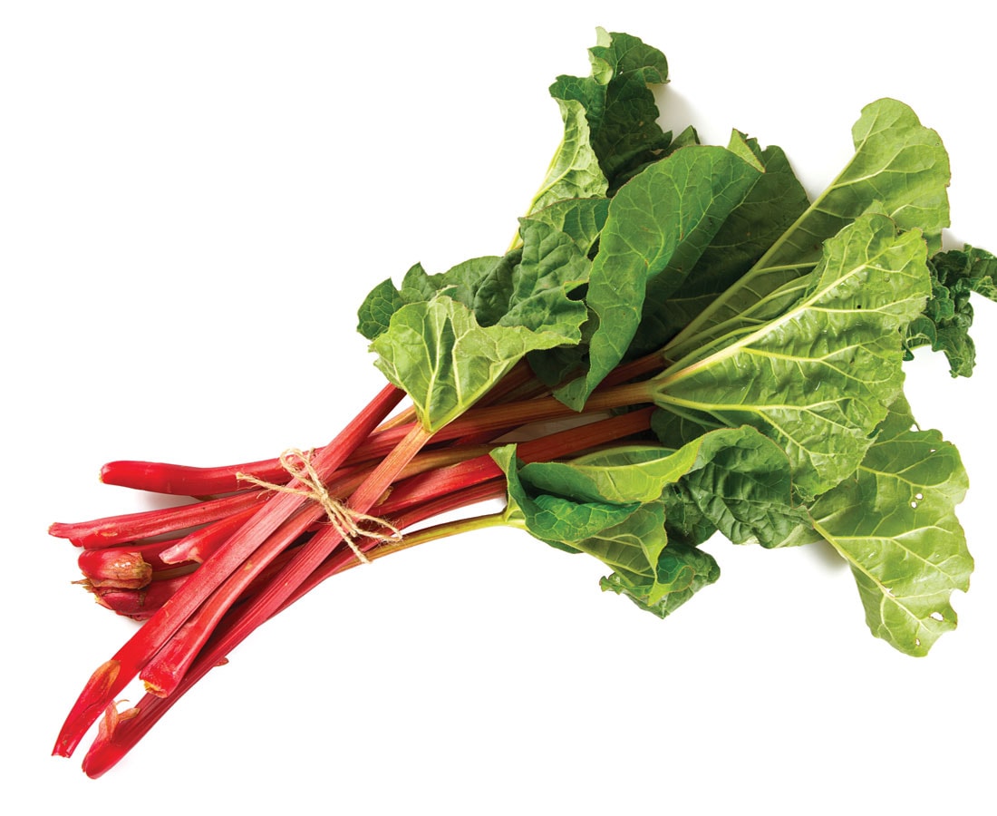 In season mid spring: Cherry red rhubarb and Mary Washington asparagus ...