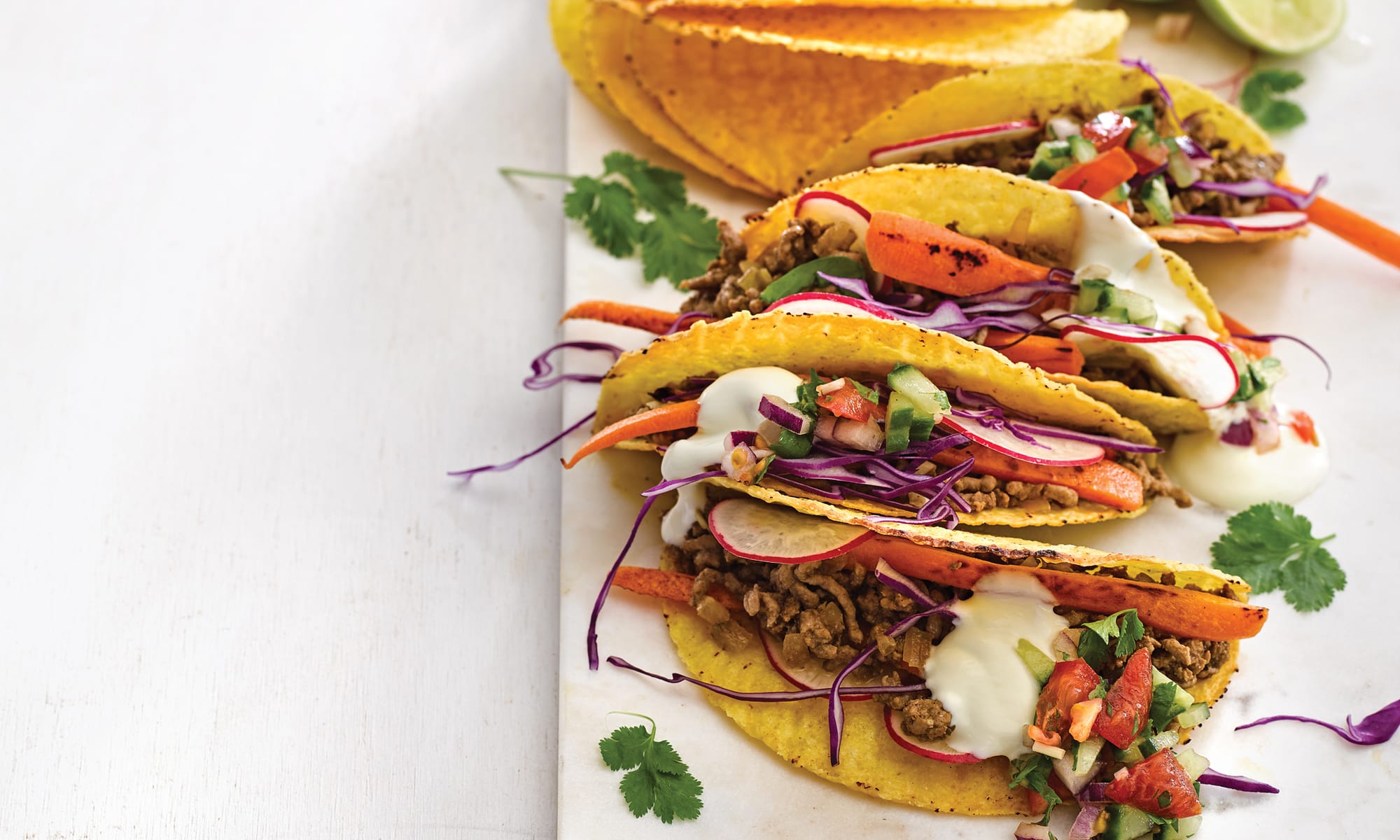 Lamb tacos with yoghurt drizzle - Healthy Food Guide