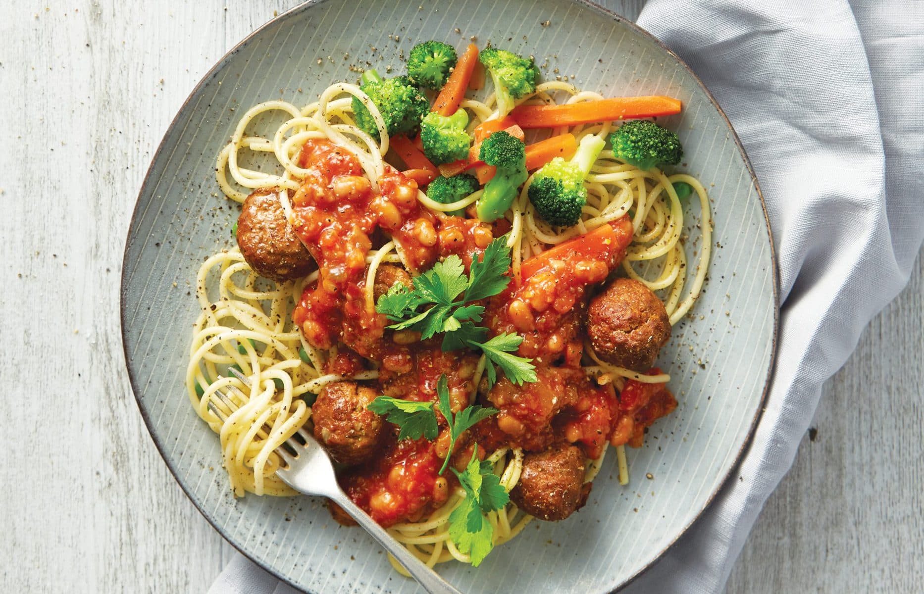 Mince meatballs with spaghetti - Healthy Food Guide