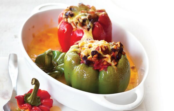 Vegetarian stuffed capsicums - Healthy Food Guide