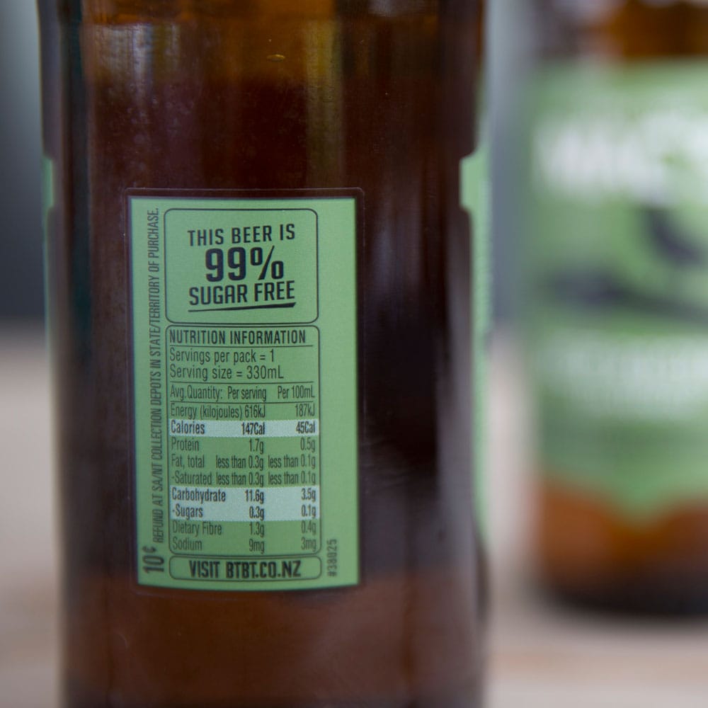 Nutrition labels for Kiwi beer - Healthy Food Guide