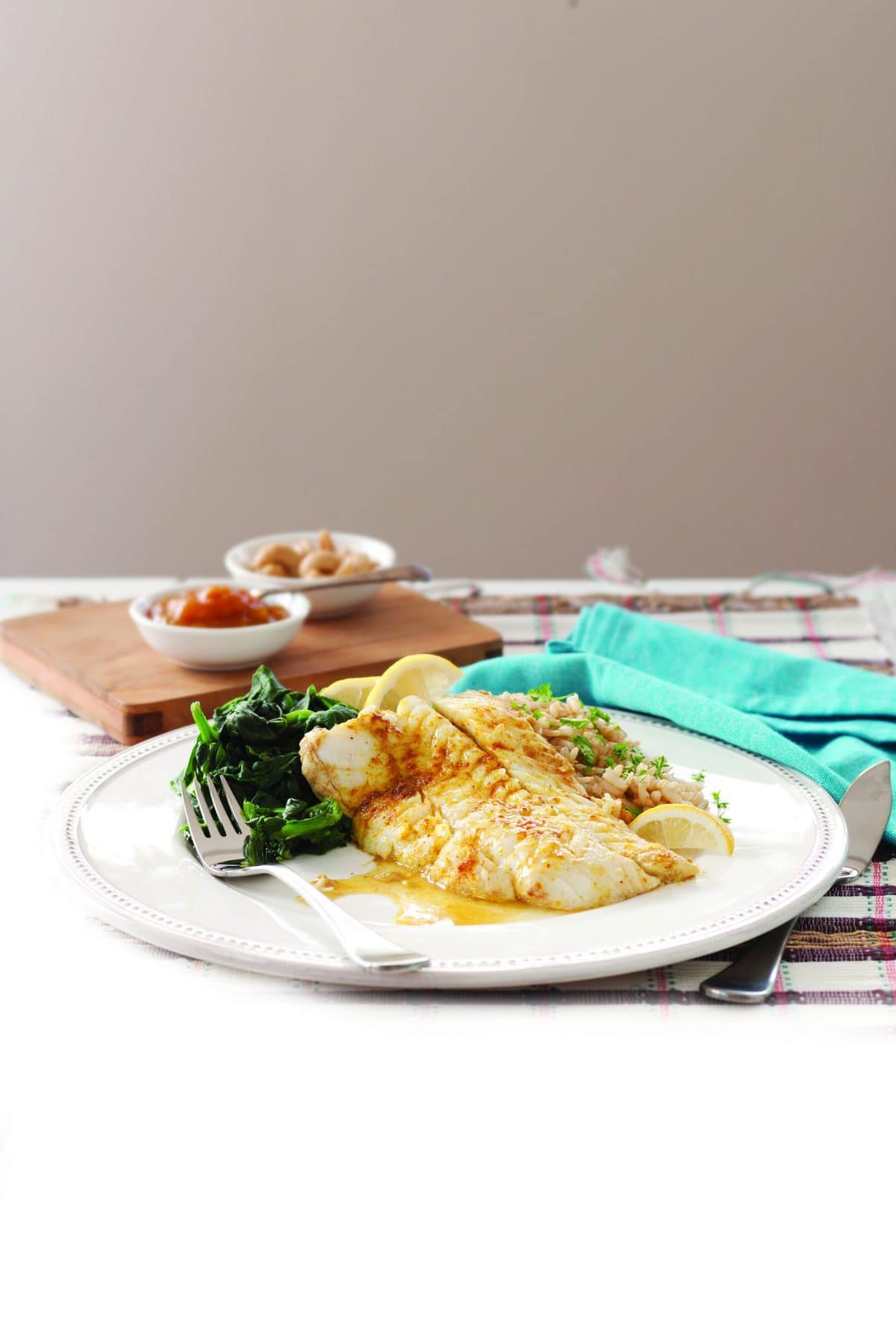 Indian-spiced fish with nutty rice - Healthy Food Guide
