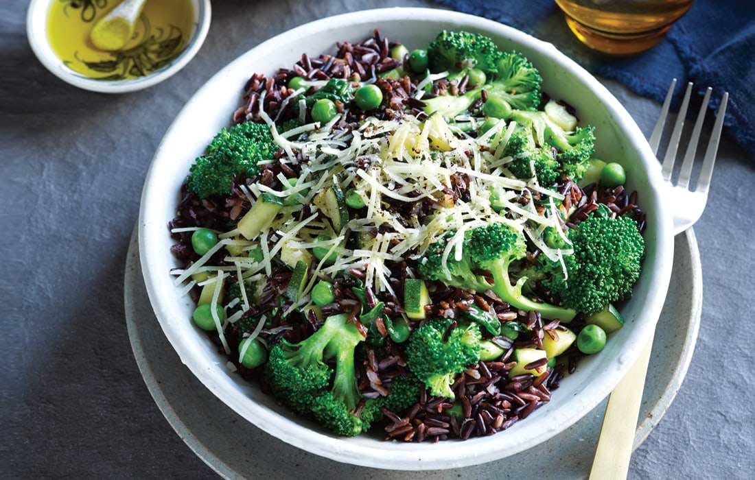 Quick green vege pilaf - Healthy Food Guide
