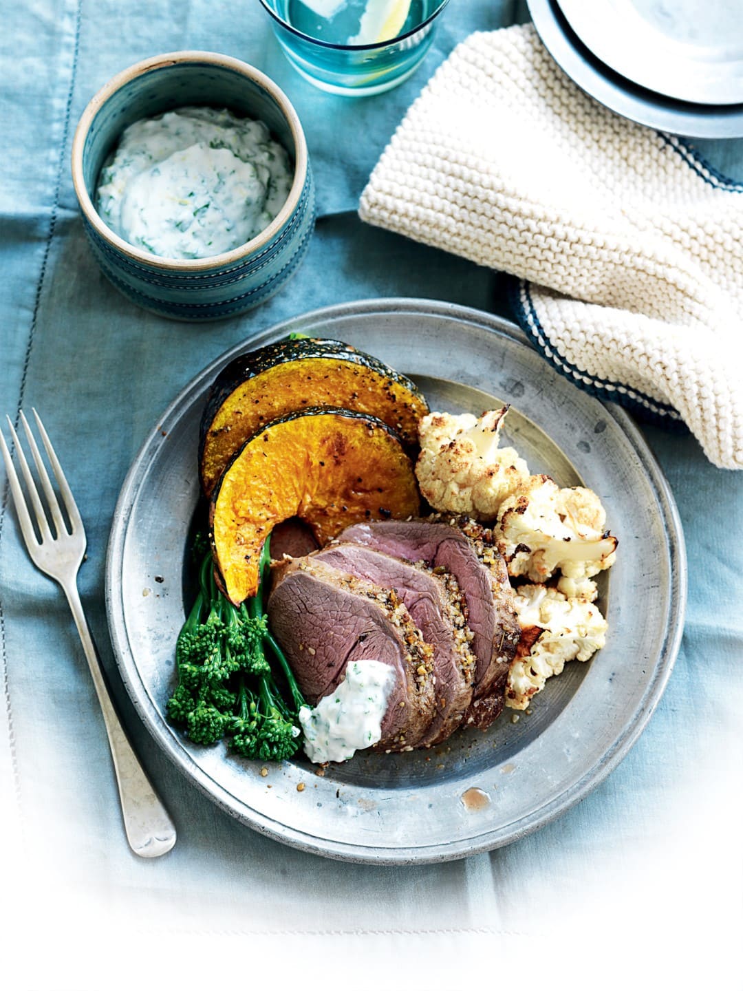 Roasted lamb with pumpkin and dukkah - Healthy Food Guide