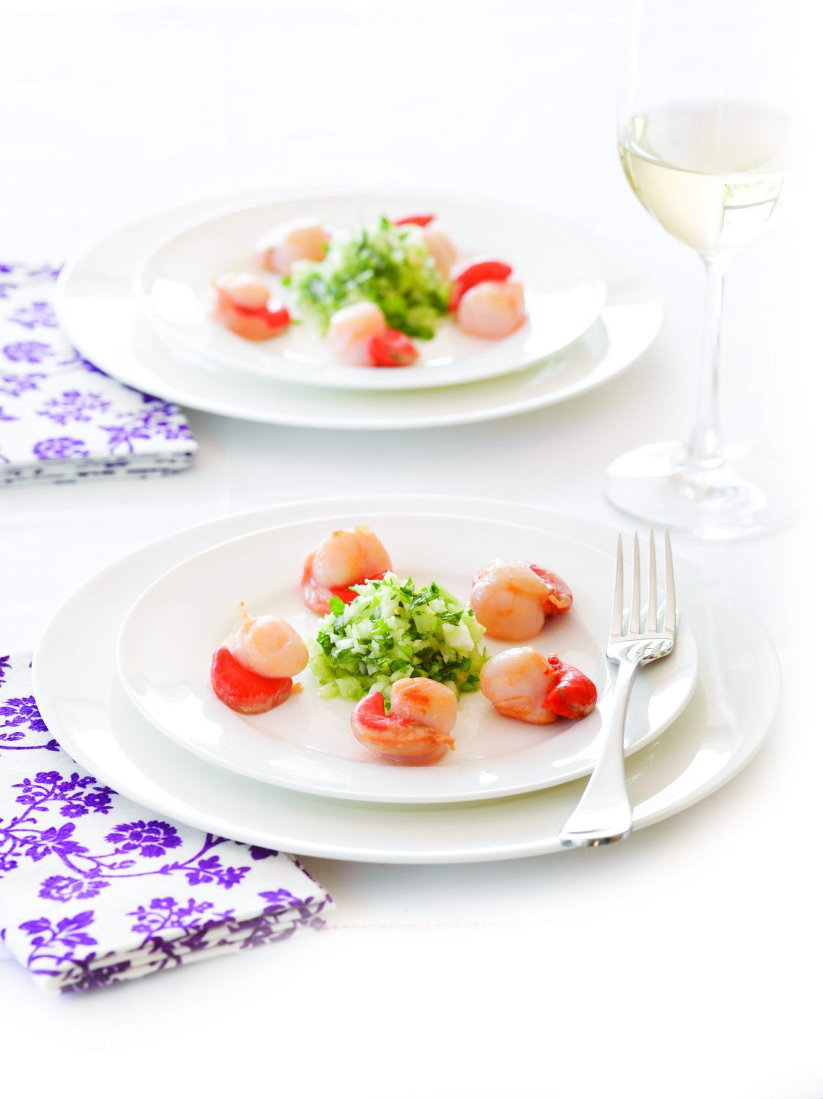 Scallops, apple, fennel and herb salsa - Healthy Food Guide