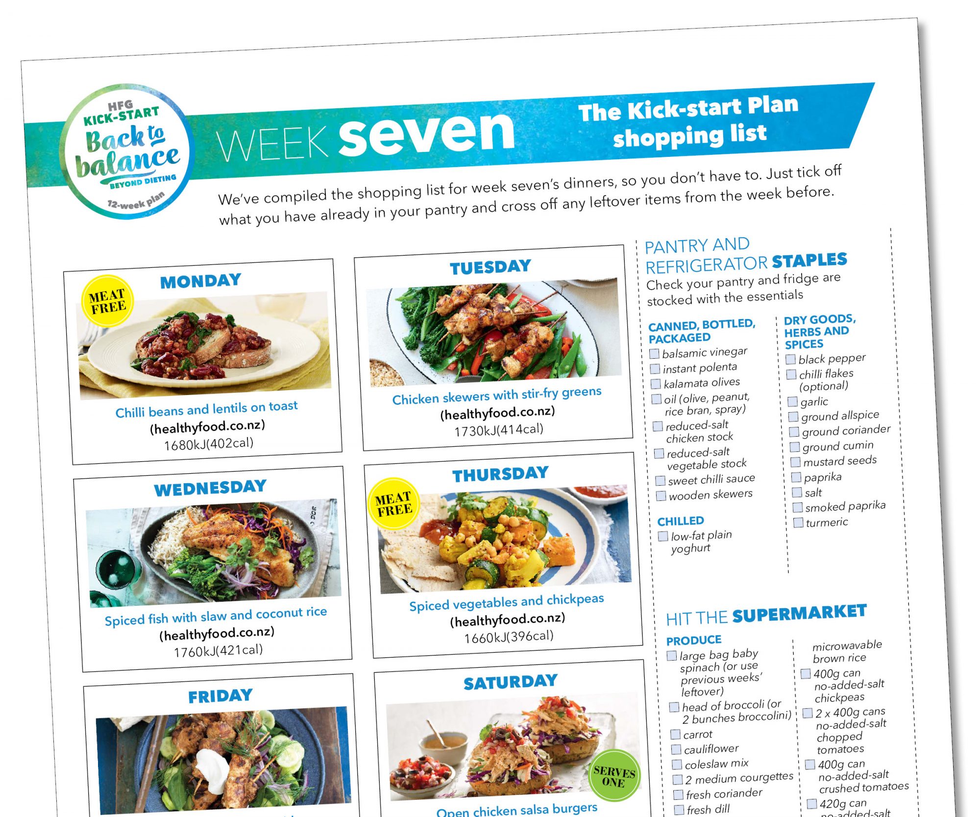 Weight-loss meal plan: Week seven - Healthy Food Guide