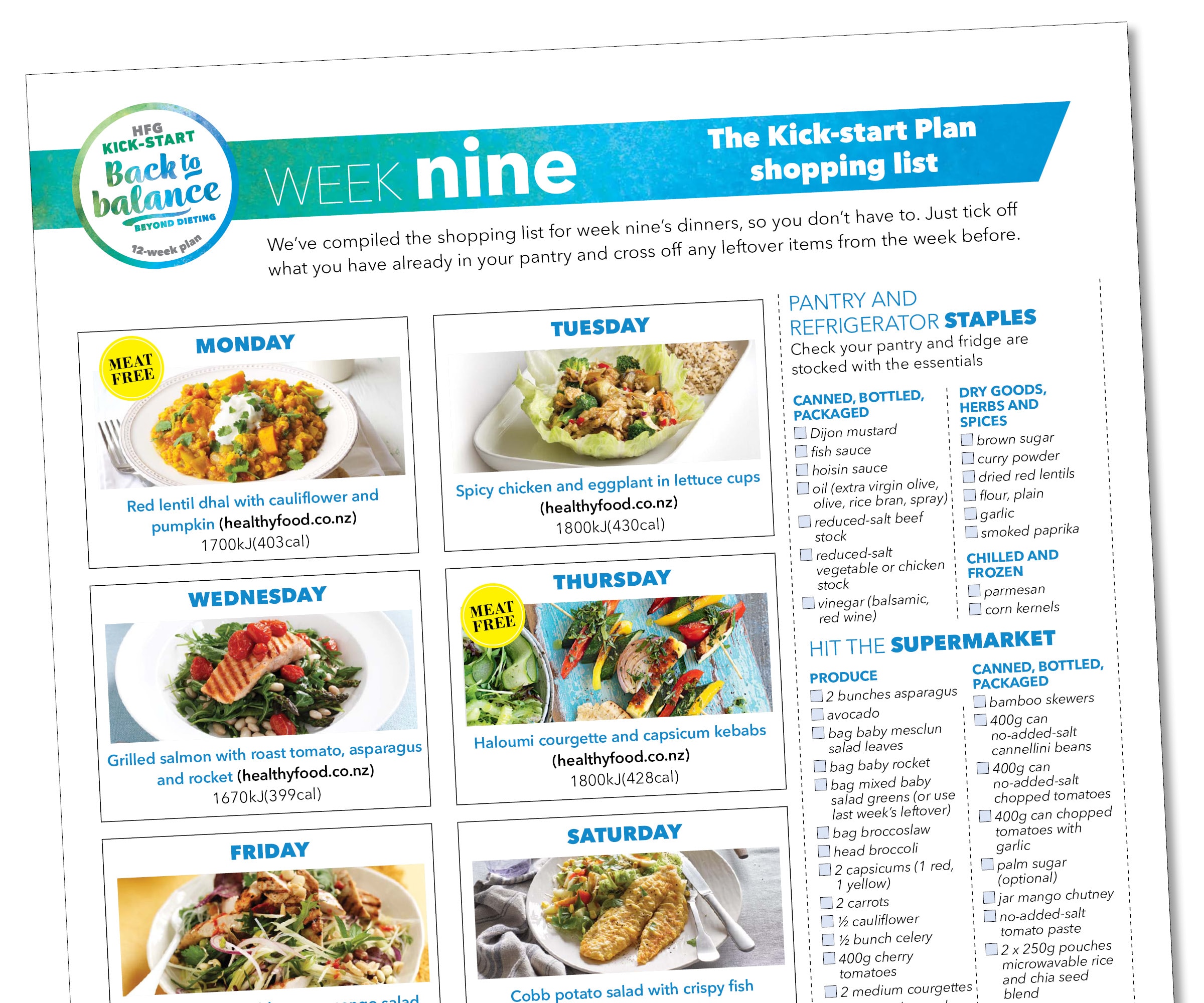 Weight-loss meal plan: Week nine - Healthy Food Guide