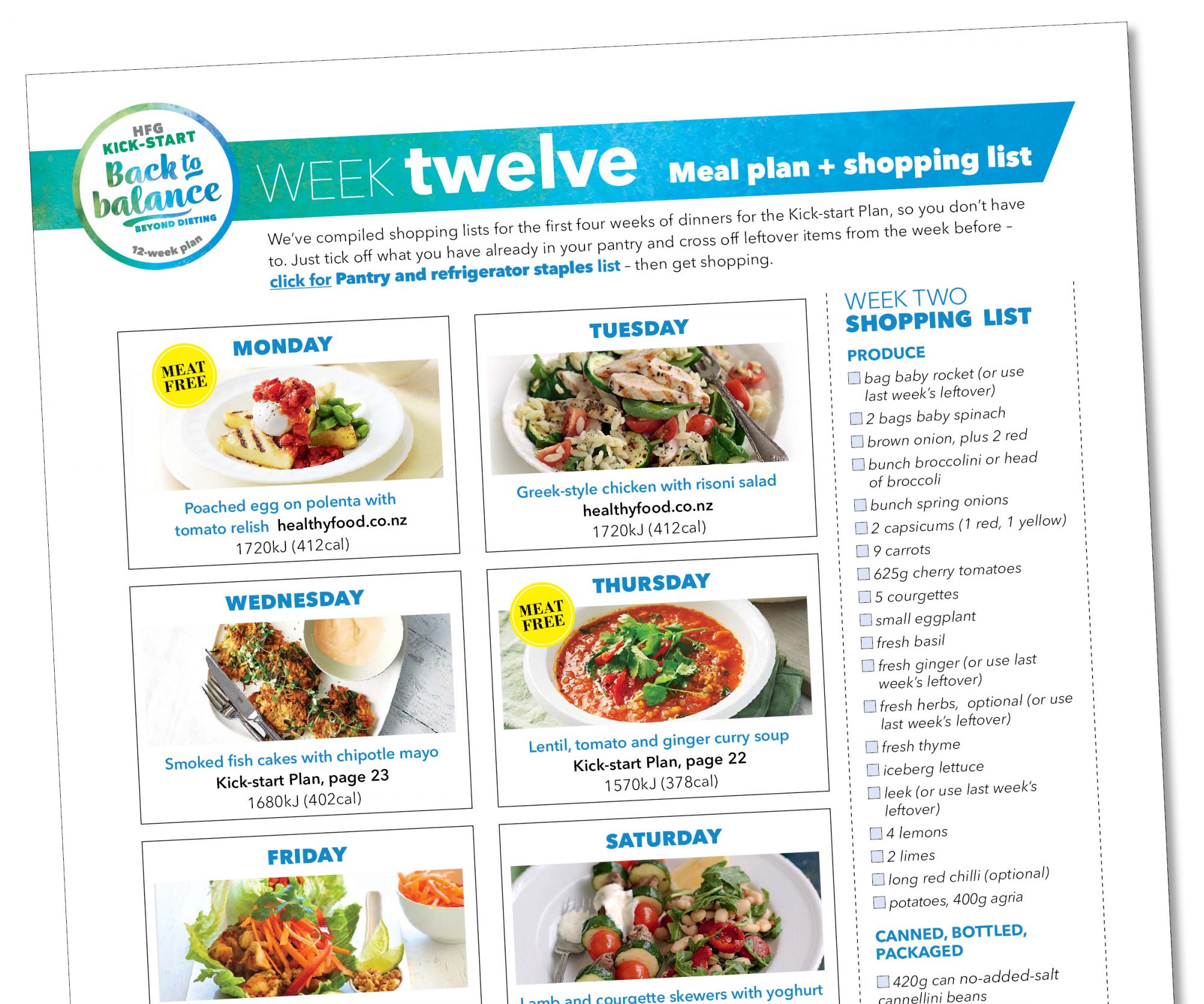 Weight-loss meal plan: Week twelve - Healthy Food Guide