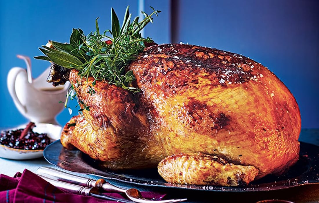 Parcel-baked roast turkey with cider glaze - Healthy Food Guide