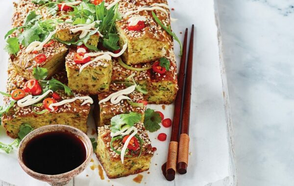 Asian-style zucchini and noodle slice - Healthy Food Guide