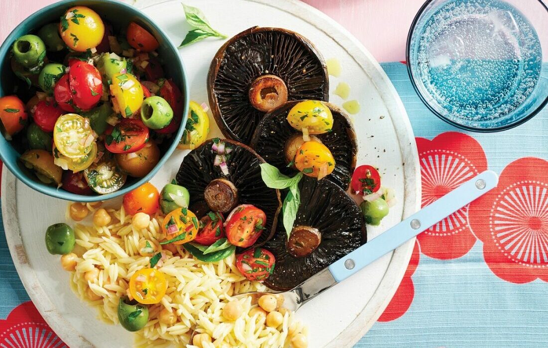 Mushrooms with puttanesca salsa - Healthy Food Guide