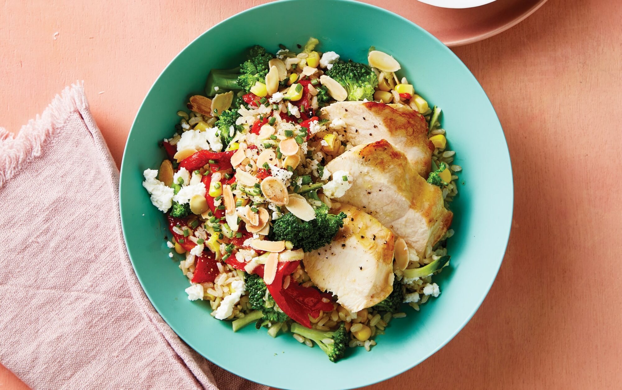 Warm brown rice and chicken salad - Healthy Food Guide