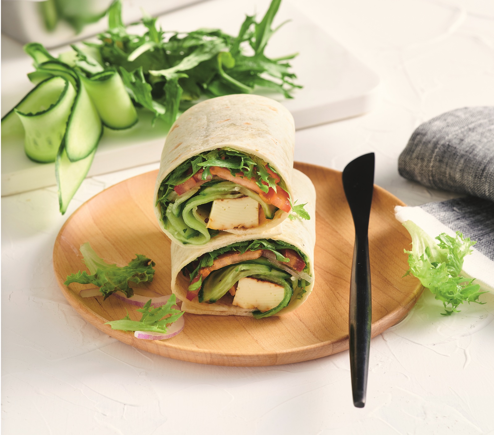 Honey mustard haloumi wrap - Healthy Food Guide